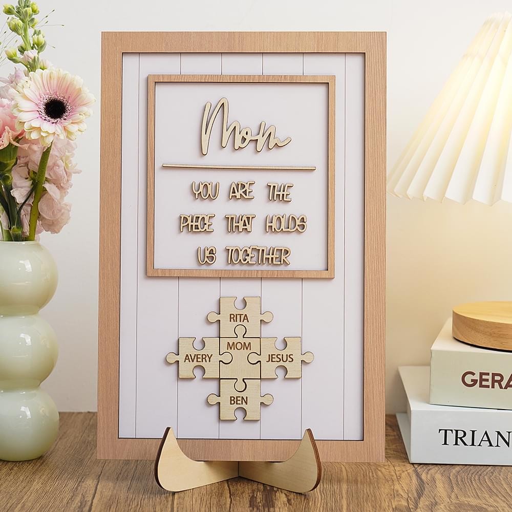 Personalized Mom Puzzle Piece Sign Mom You Are The Piece That Holds Us ...