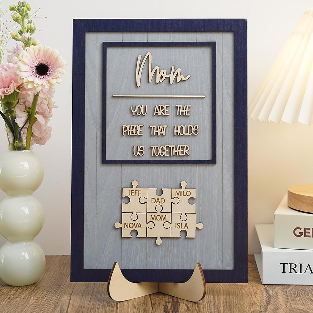 Personalized Mom Puzzle Piece Sign Mom You Are The Piece That Holds Us